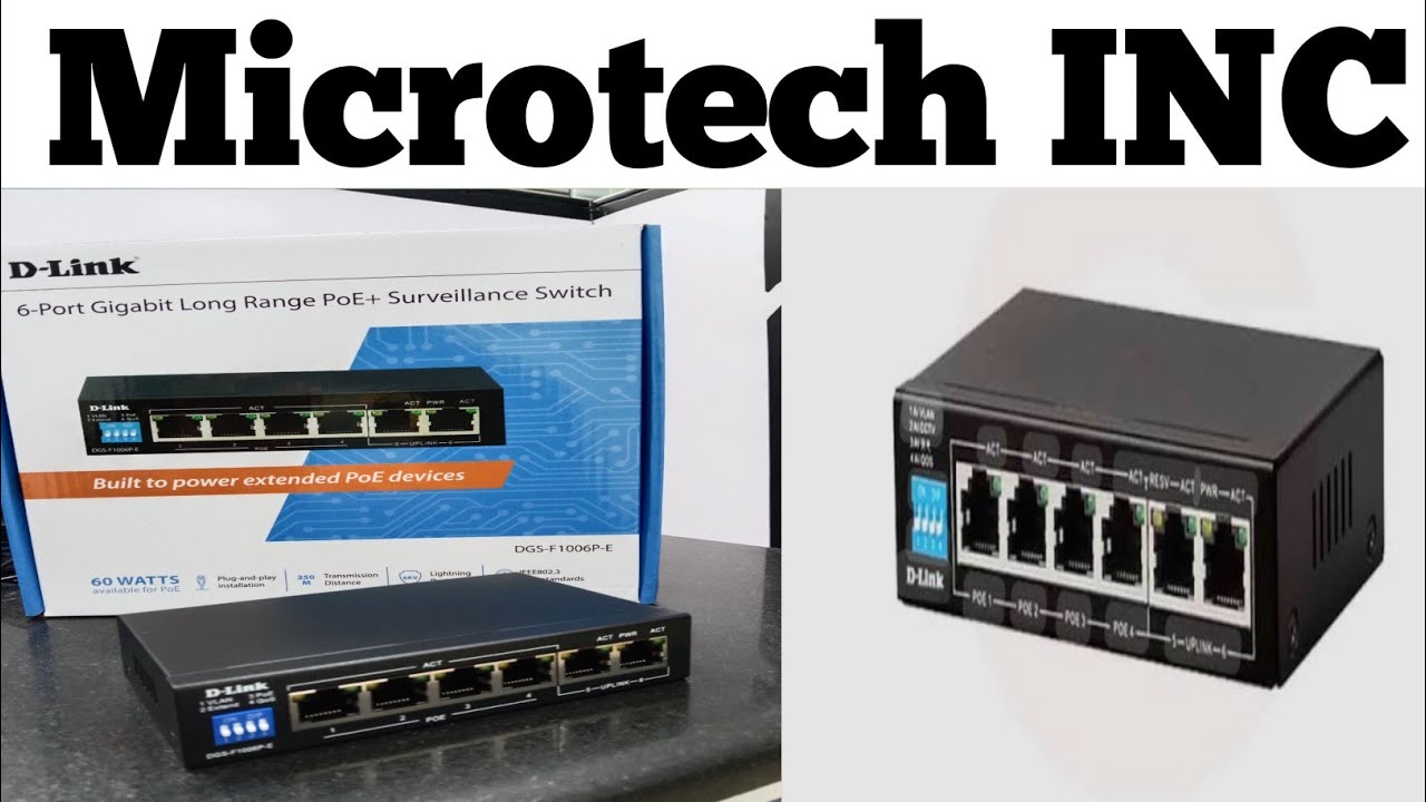 @microtech-inc 6Port gigabit Long Range POE+Surveillance Switch ...