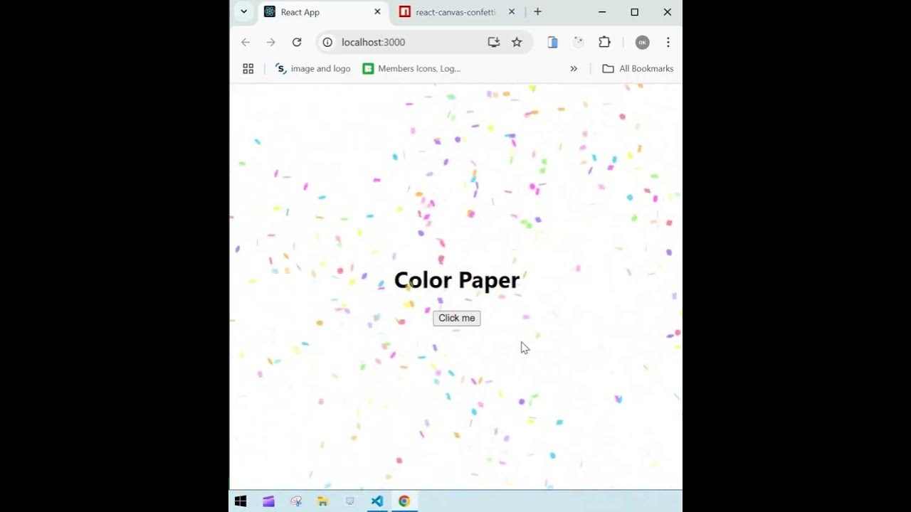 🎉 Celebration Effect React || Color Paper Effect React js || How to Use React Canvas Confetti ...