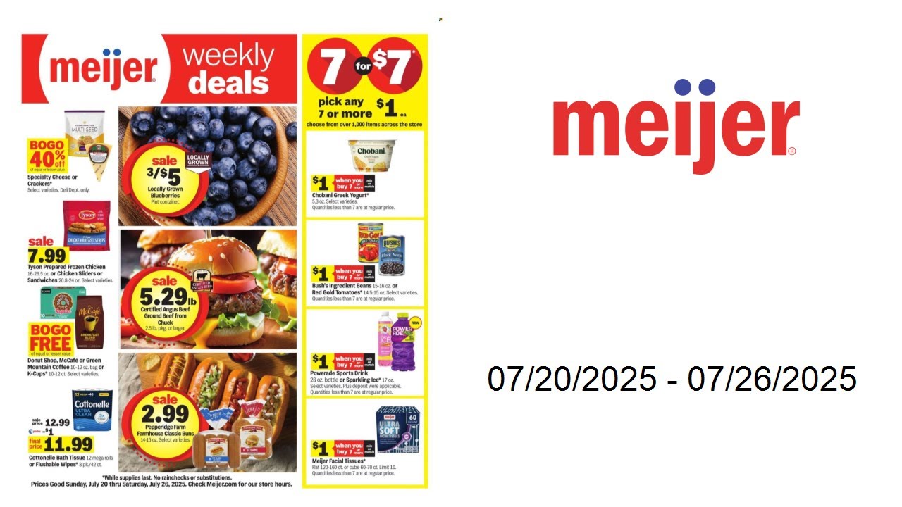 Meijer Weekly Ad - 07/20/2025 - 07/26/2025 - YouTube