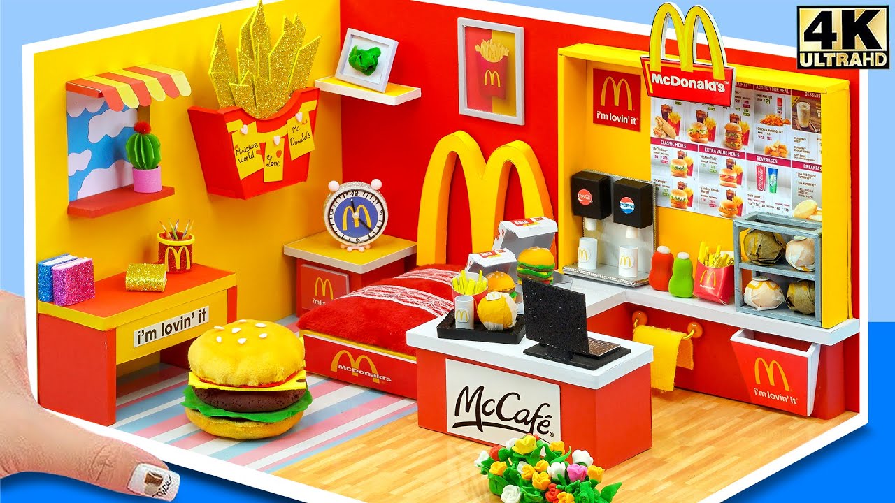 DIY McDonald's house | Miniature World - YouTube