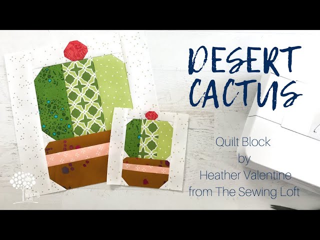 Cactus Flower Quilt Block Pattern Desert Cactus Quilt Block