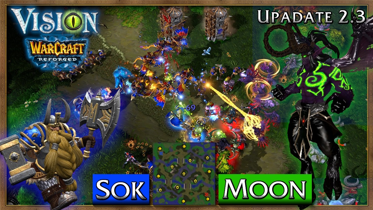 Vision Mod 2.3 - Sok HU vs NE Moon WC3 Reforged Replay - YouTube
