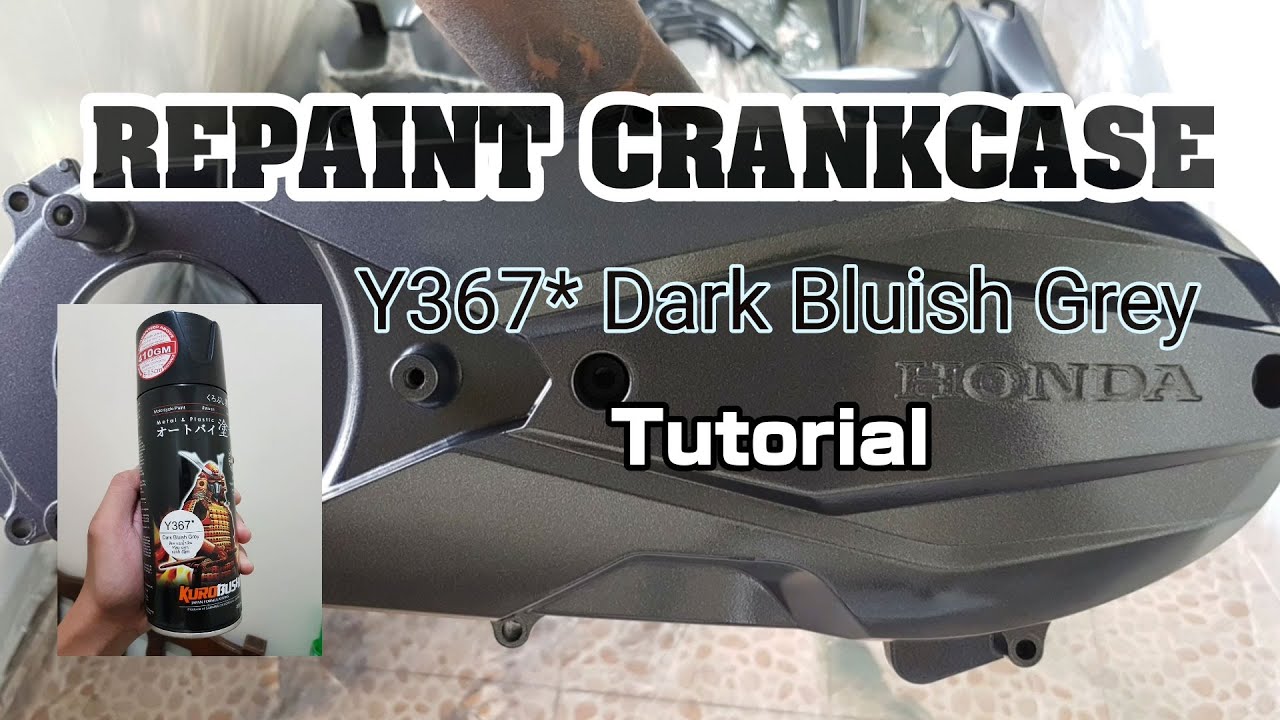 CRANKCASE REPAINT/ Y367 Dark Bluish Grey SAMURAI PAINT - YouTube