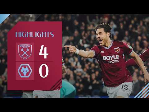 Crucial Win with Two Braces! 🔥 | West Ham 4-0 Wolves | Premier League Highlights