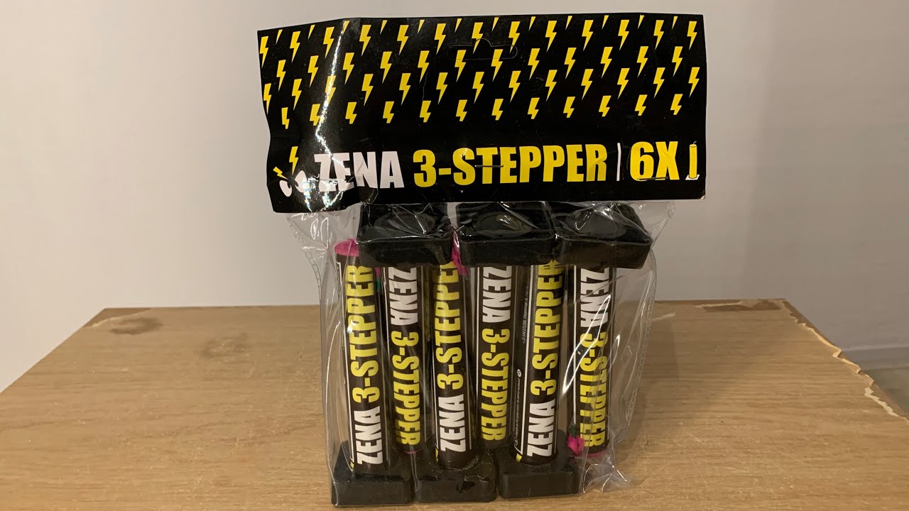 3 Stepper : Zena Vuurwerk : 96 Gram : 3-staps fluitfontein - YouTube