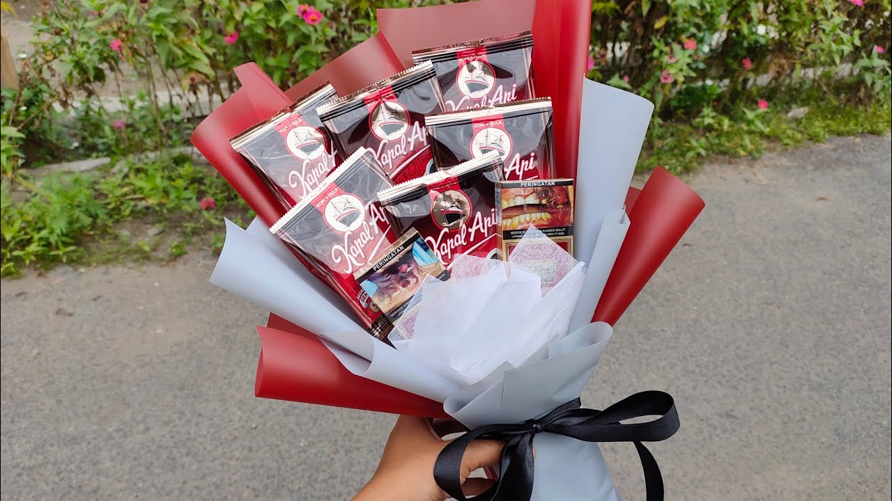 buket kopi dan rokok bouquet bucket simple pria - YouTube
