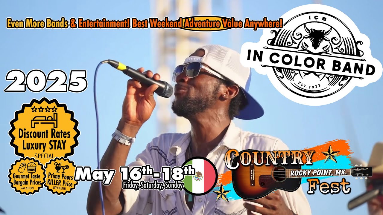 IN COLOR BAND performs at Manny’s Country Fest 2025 in Rocky Point, MX ...