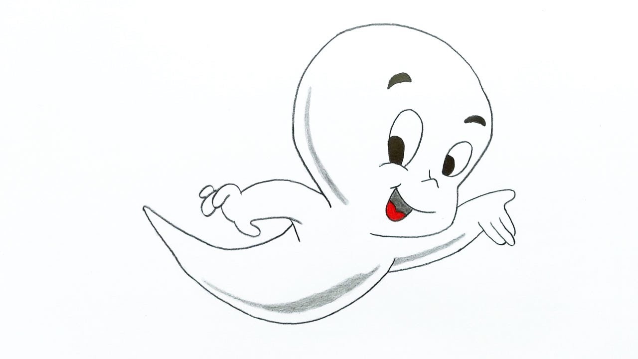 Draw Casper Cartoon Character easy | Easy drawing idea - YouTube