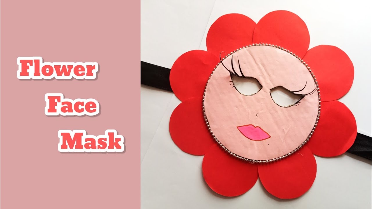 HOW TO MAKE A FLOWER MASK WITH PAPER | MEMBUAT TOPENG BENTUK BUNGA DARI ...