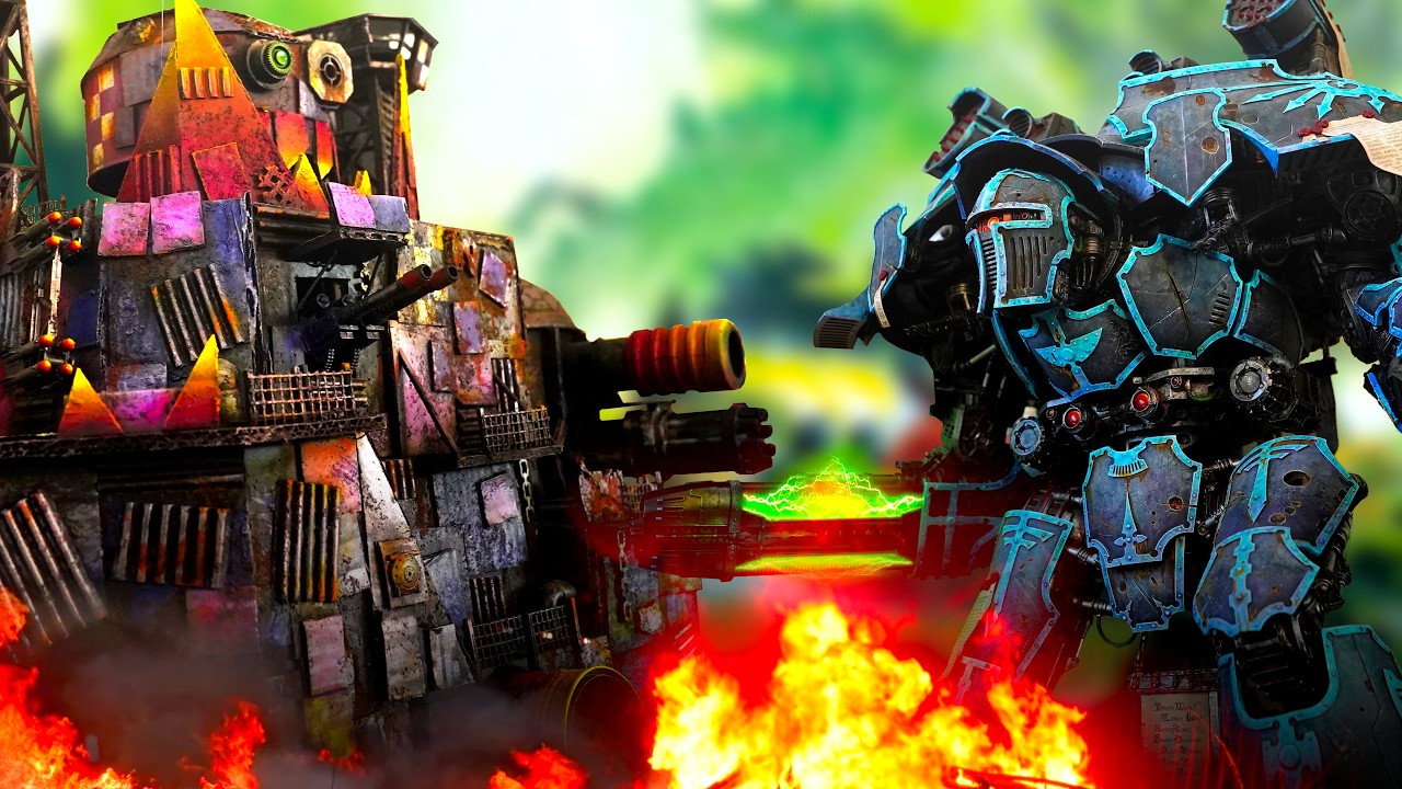 TITAN SHOWDOWN! Warlord vs Gargant Warhammer 40k battle report - YouTube