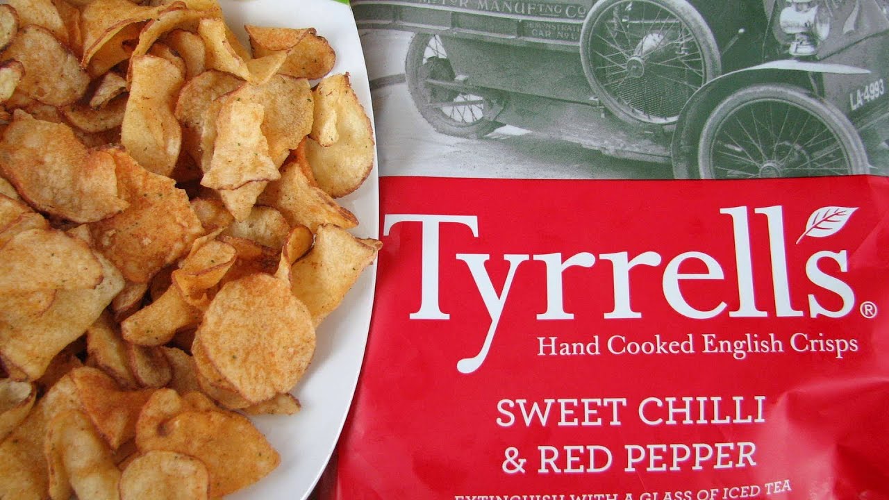 Tyrrells - English Crisps - Sweet Chilly & Red Pepper - YouTube