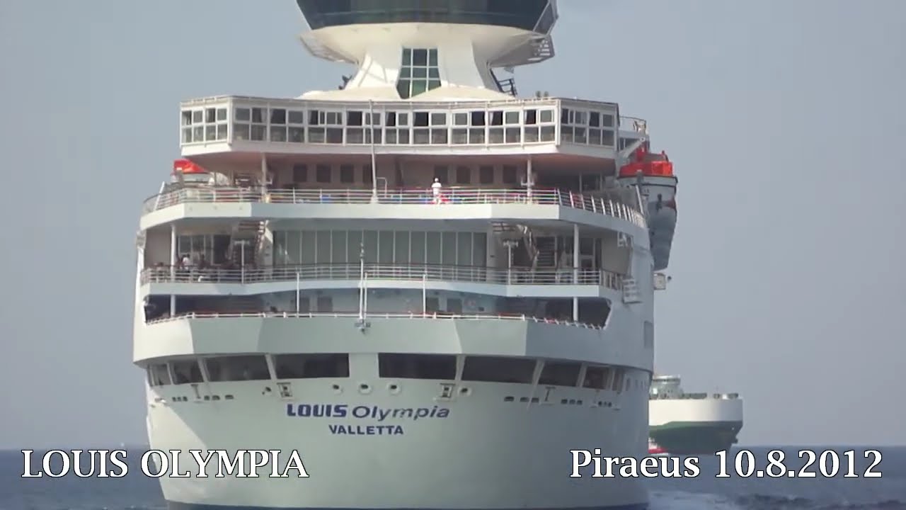LOUIS OLYMPIA departure from Piraeus Port - YouTube