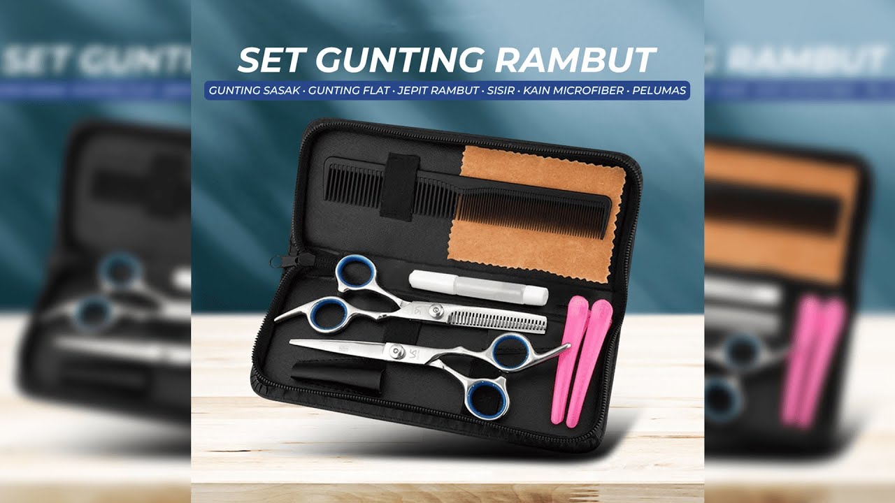 KNIFEZER Peralatan Set Gunting Rambut Salon Profesional - BHT002 ...