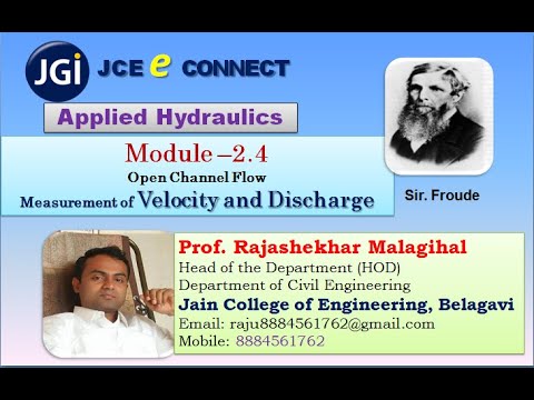 2.4 Open Channel flow: Chezy's equation derivation.
