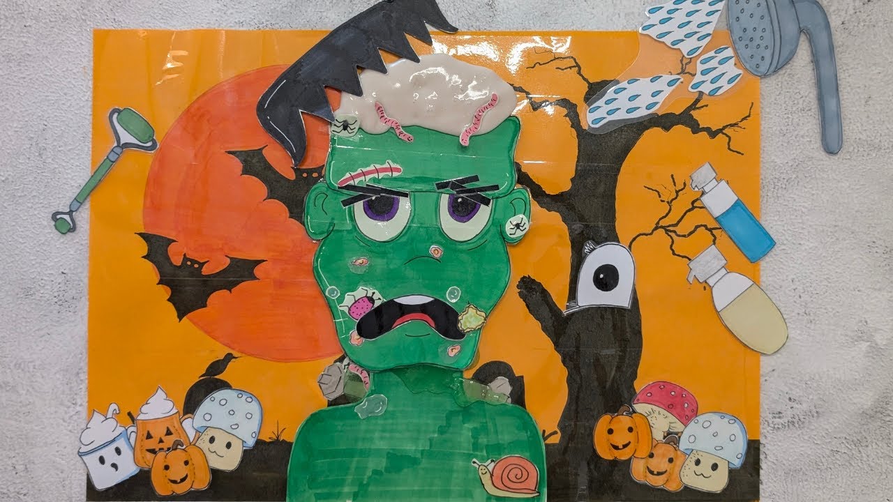 [🌈ASMR Paper DIY🌈] Relaxing Halloween paper craft with Satisfying Nail ...