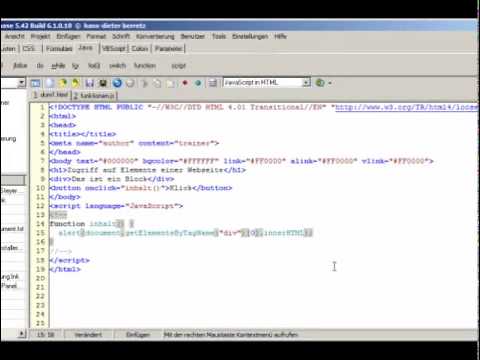 Auf Elemente einer Webseite zugreifen - JavaScript Episode 94 - YouTube