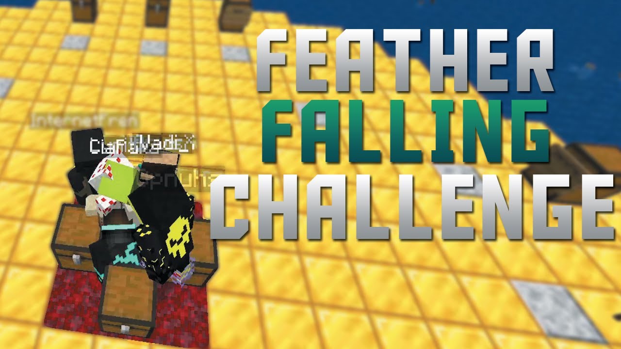 Minecraft Feather Falling Challenge! - YouTube