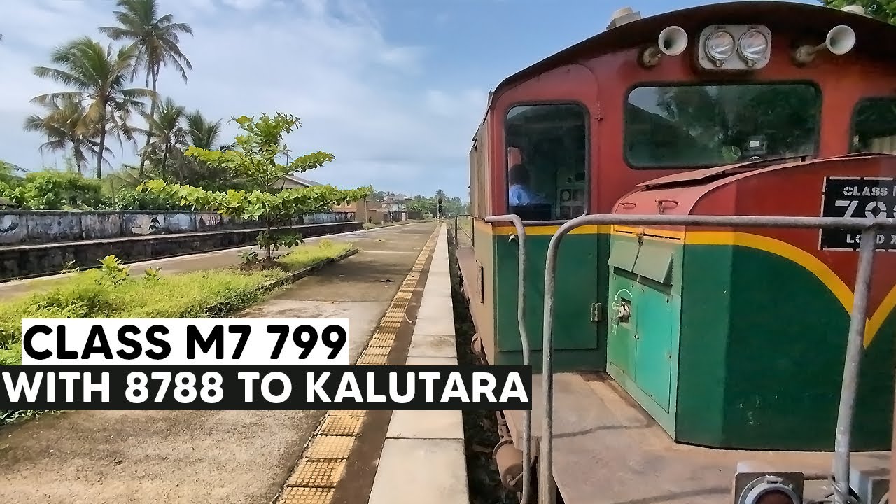 Sri Lanka Railways | Train journey on the coast behind Class M7 799 ...