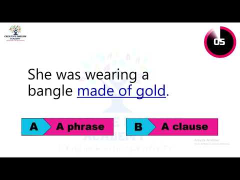 Phrases Clauses Quiz #phrases #clauses