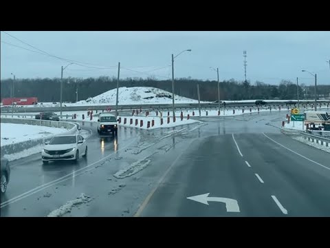 Driving cookstown to Innisfil After first snow fall in Ontario November ...