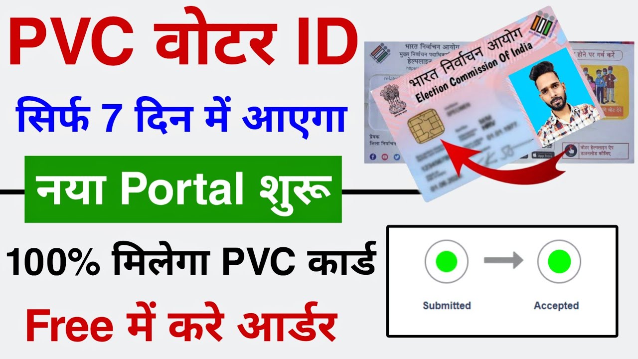 New Portal to Order PVC Voter ID card Free | How to Get PVC Voter ID ...