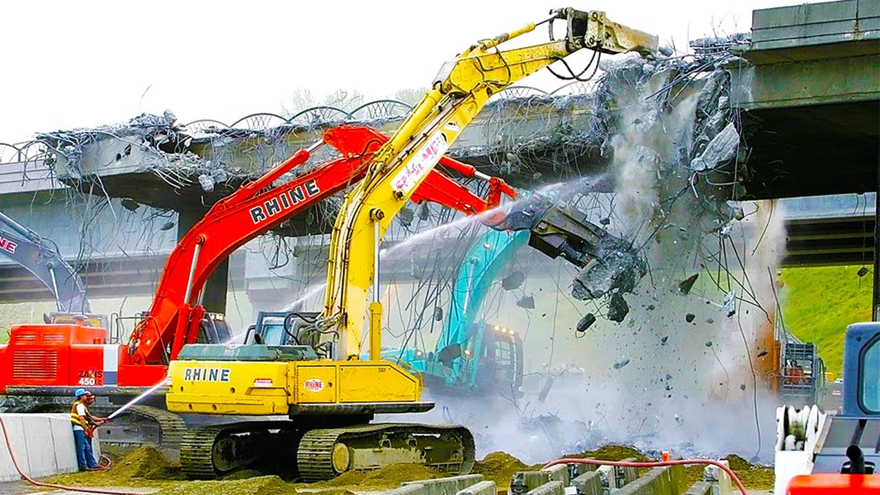 Most Dangerous Demolitions With Giant Excavators | Truck Stuck In ...
