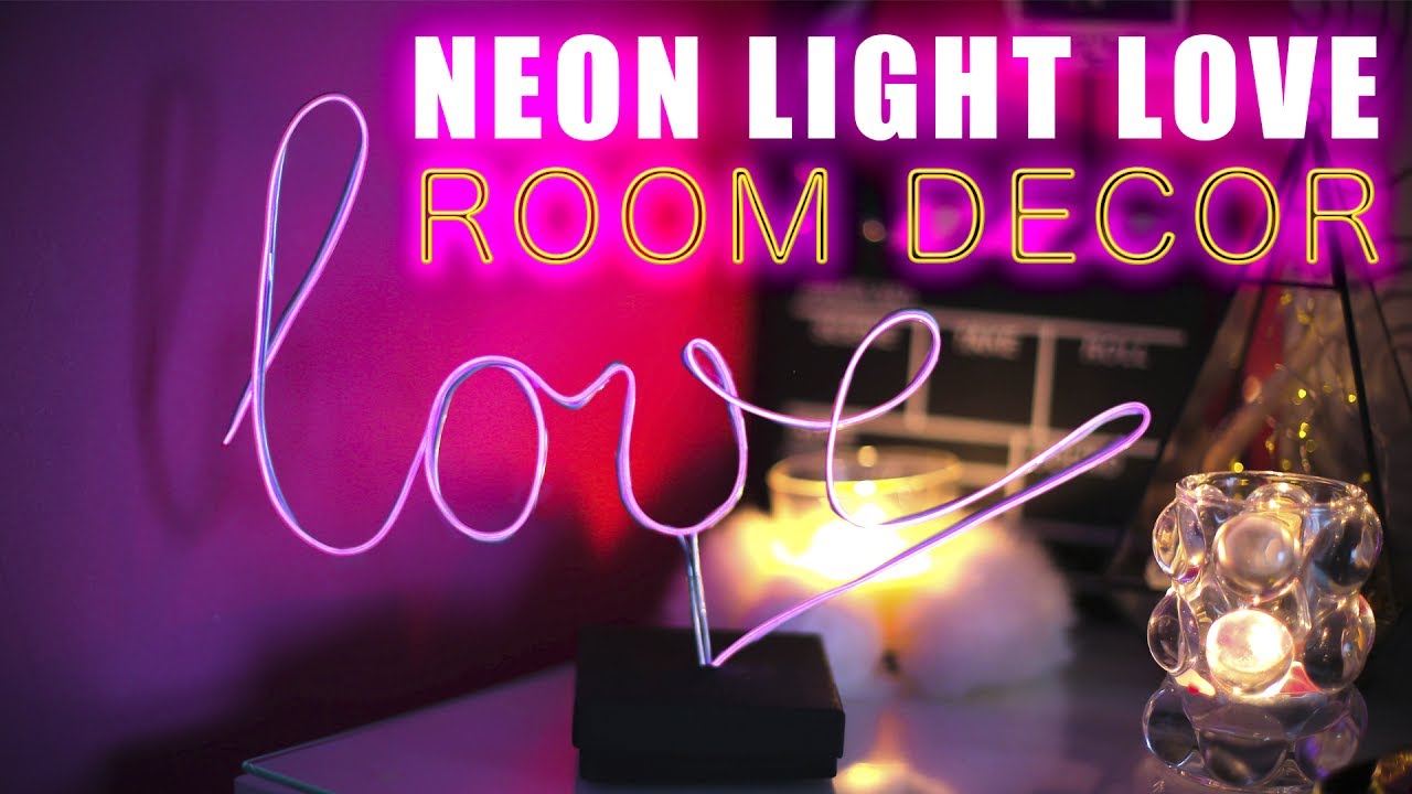 ДЕКОР КОМНАТЫ * DIY ROOM DECOR * DIY NEON LIGHTS - YouTube