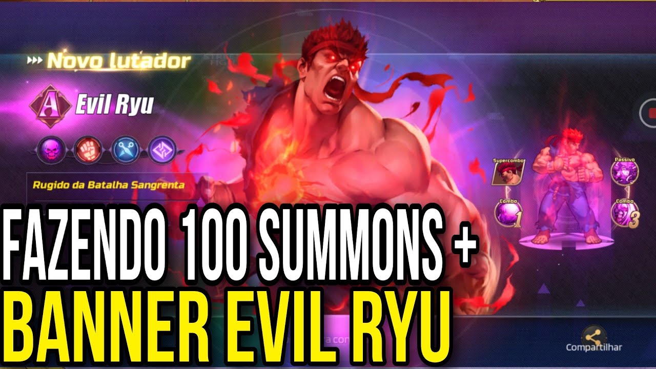 💎FAZENDO 109 SUMMONS + BANNER DO EVIL RYU - STREET FIGHTER DUEL SF DUEL ...