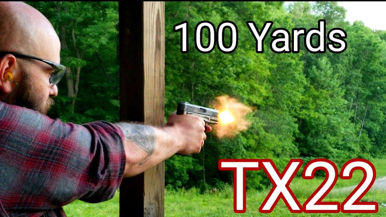Taurus TX22 Shooting 50 & 100 Yards Long Range - YouTube