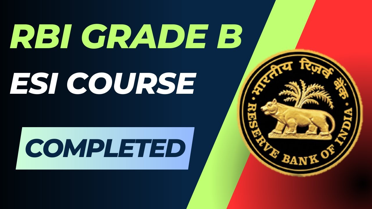RBI Free ESI Course (Part 36)–Completed ESI in Hindi - YouTube