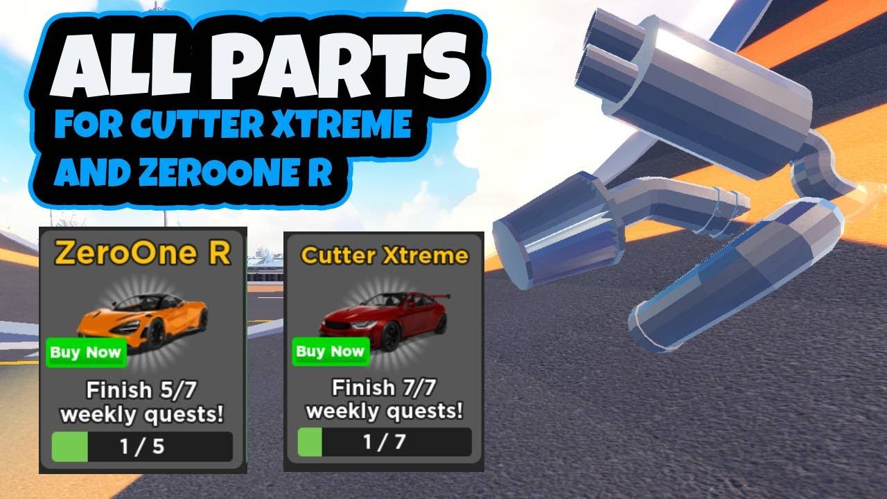 Roblox Drive World | All Parts Location For Cutter Xtreme (BMW M4 GTR) And ZeroOne R Quest - YouTube