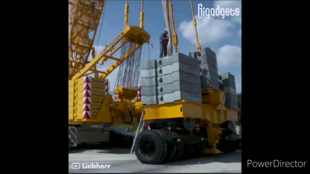 Setting up Liebher LR 1500 Crawler Crane - YouTube