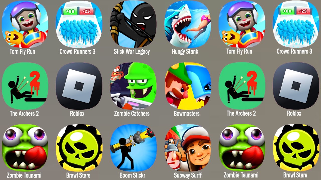 Tom Fly Run,Stick War Legacy,Hungy Stank,Roblox,Boom Stick,Bowmasters ...