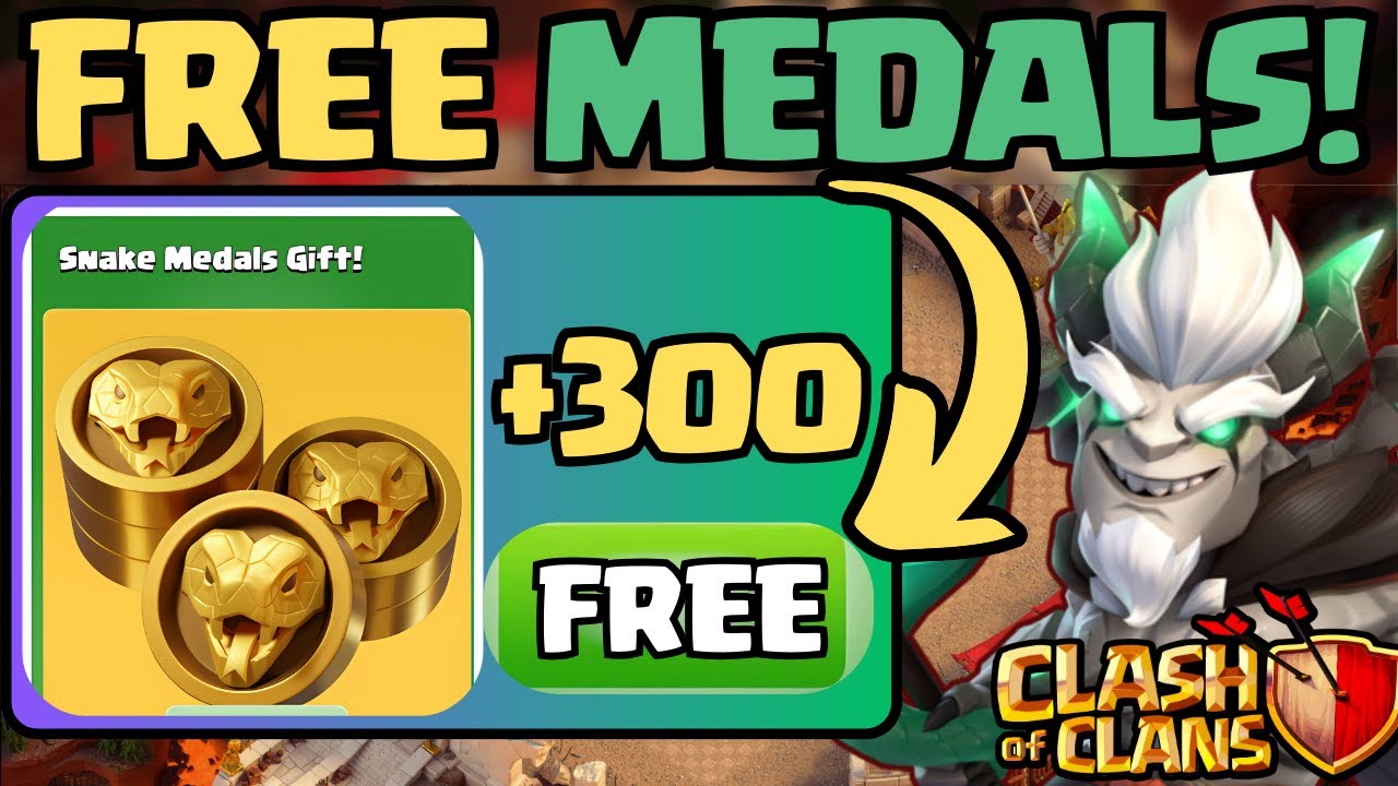 How To Get 300 EXTRA Snake MEDALS For FREE in Clash Of Clans! - YouTube