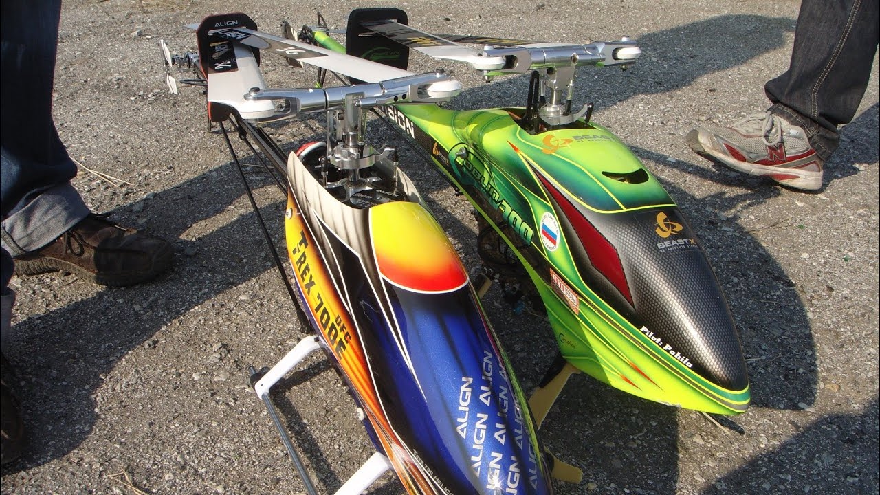 SAB GOBLIN 700 & ALIGN T-Rex 700E DFC - YouTube