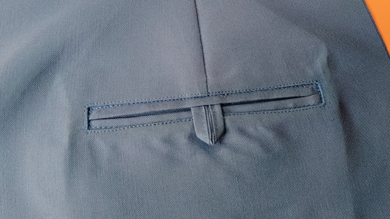 How To Make Pant Latest Back Pocket Cutting And Stiching / Back Pocket ...