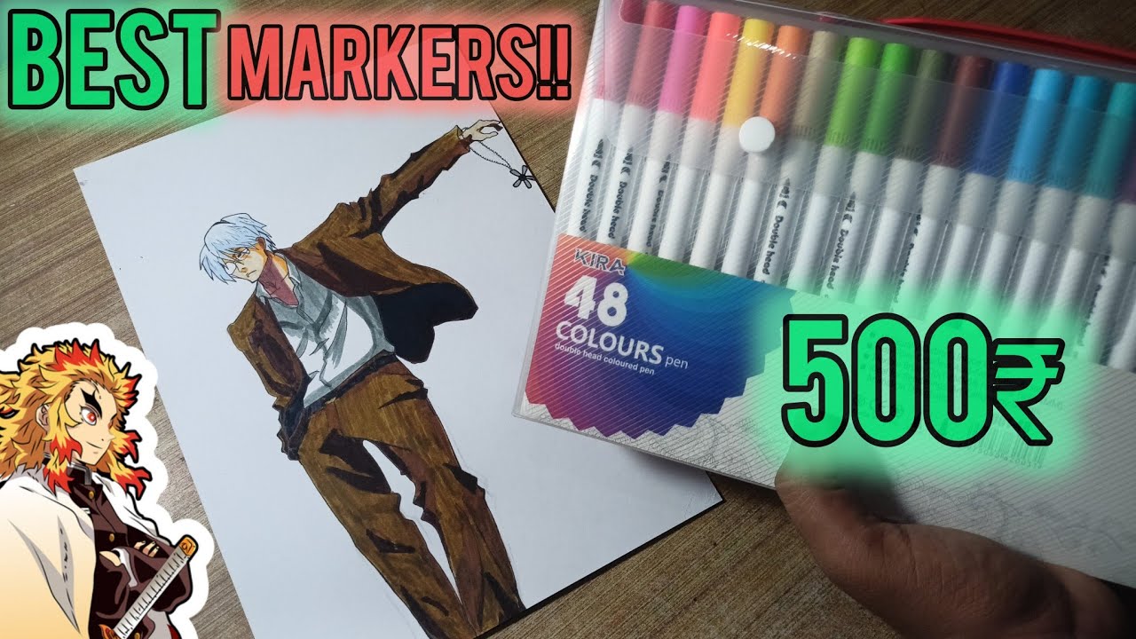 best markers under 500₹ only | best markers for anime drawings - YouTube