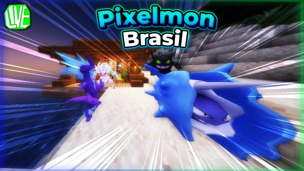 JOGANDO PIXELMON BRASIL!!! Reformando nossa Base e conversando - 🟢Live🟢 ...