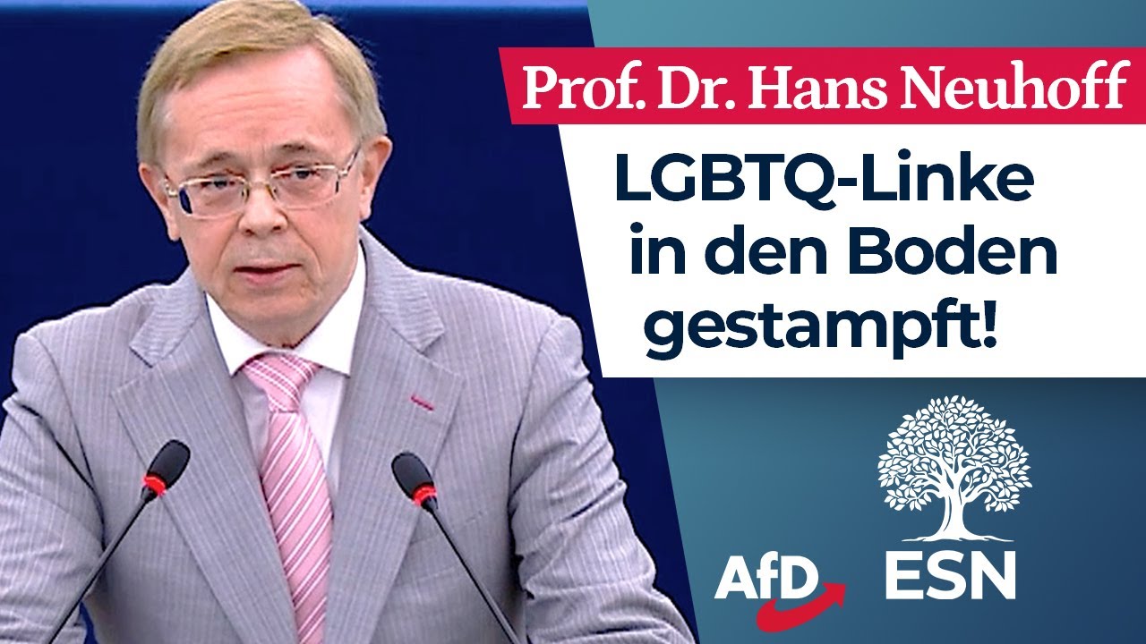 LGBTQ-Linke in den Boden gestampft! – Prof. Dr. Hans Neuhoff (AfD ...