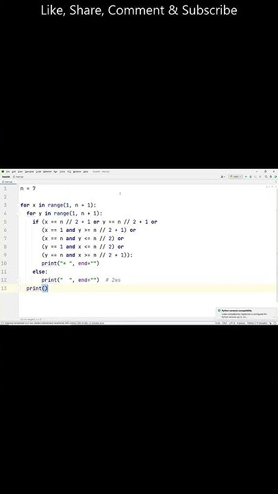 Swastika pattern program in python || #shorts, #python - YouTube