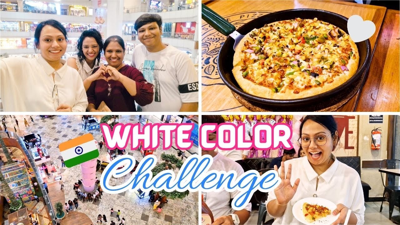 First White Color Challenge🤍🇮🇳 : White Clothes and White Food | | Vlog ...