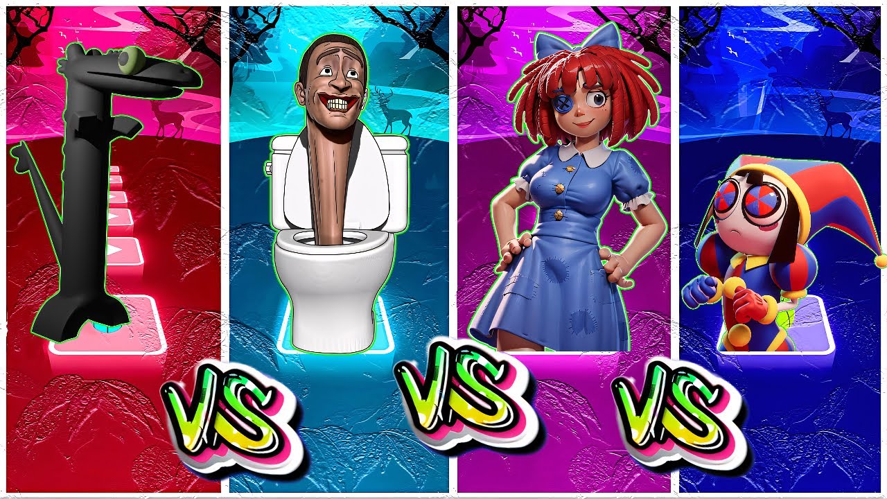 Skibidi Toothless Dancing🆚Skibidi Toilet🆚Rogatha🆚Pomni /Tiles Hop ...