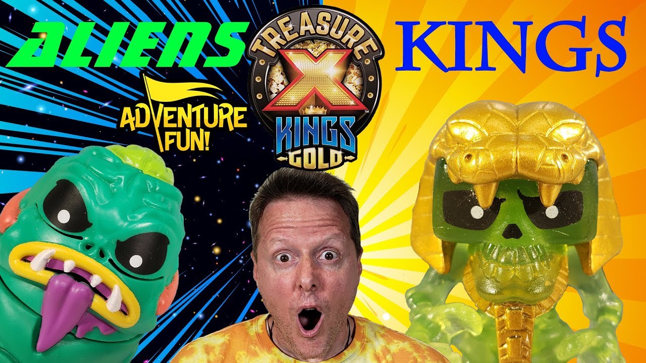 Treasure X Aliens vs Kings Gold and REAL GEM Treasure Adventure Fun Toy ...