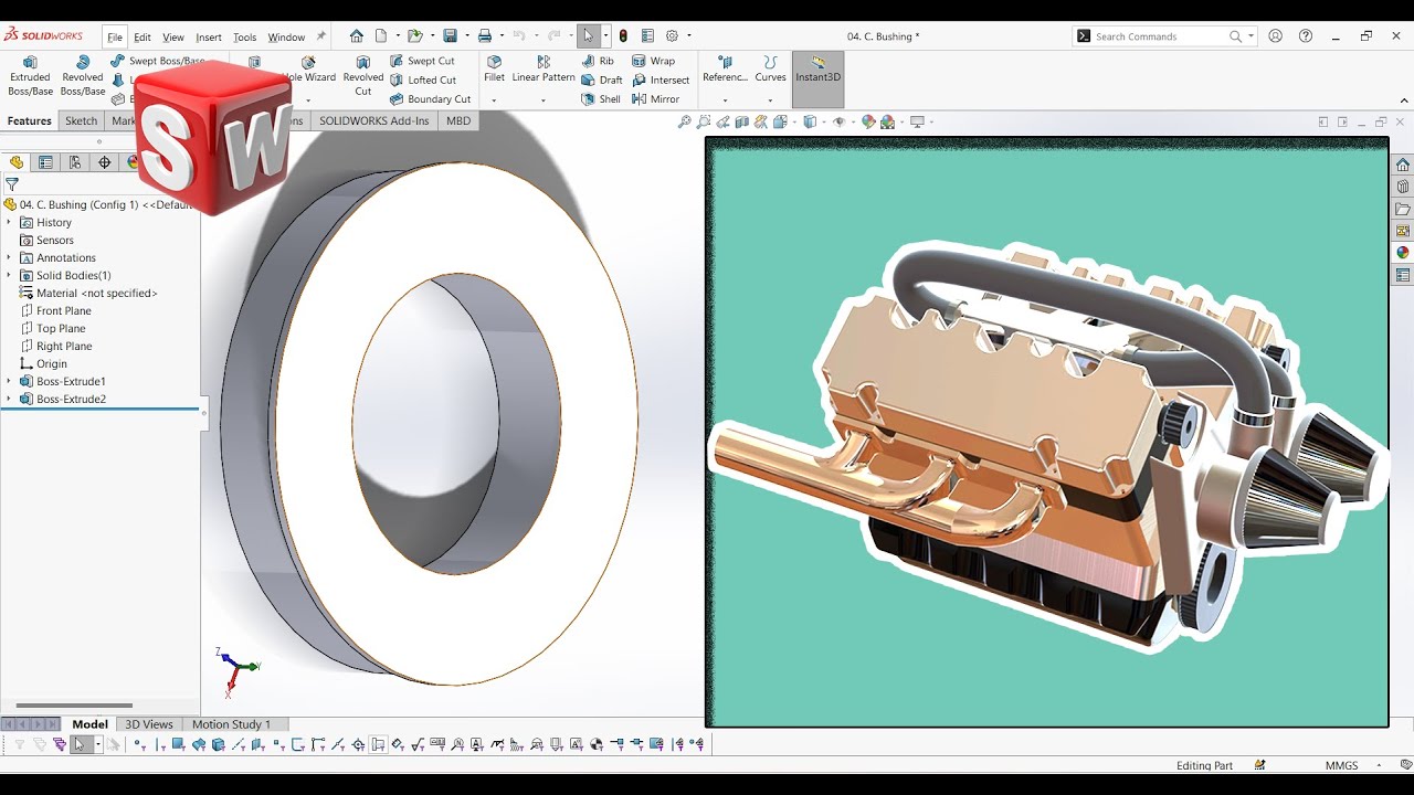 Project 01: V6 Engine - 04. C. Bushing - YouTube