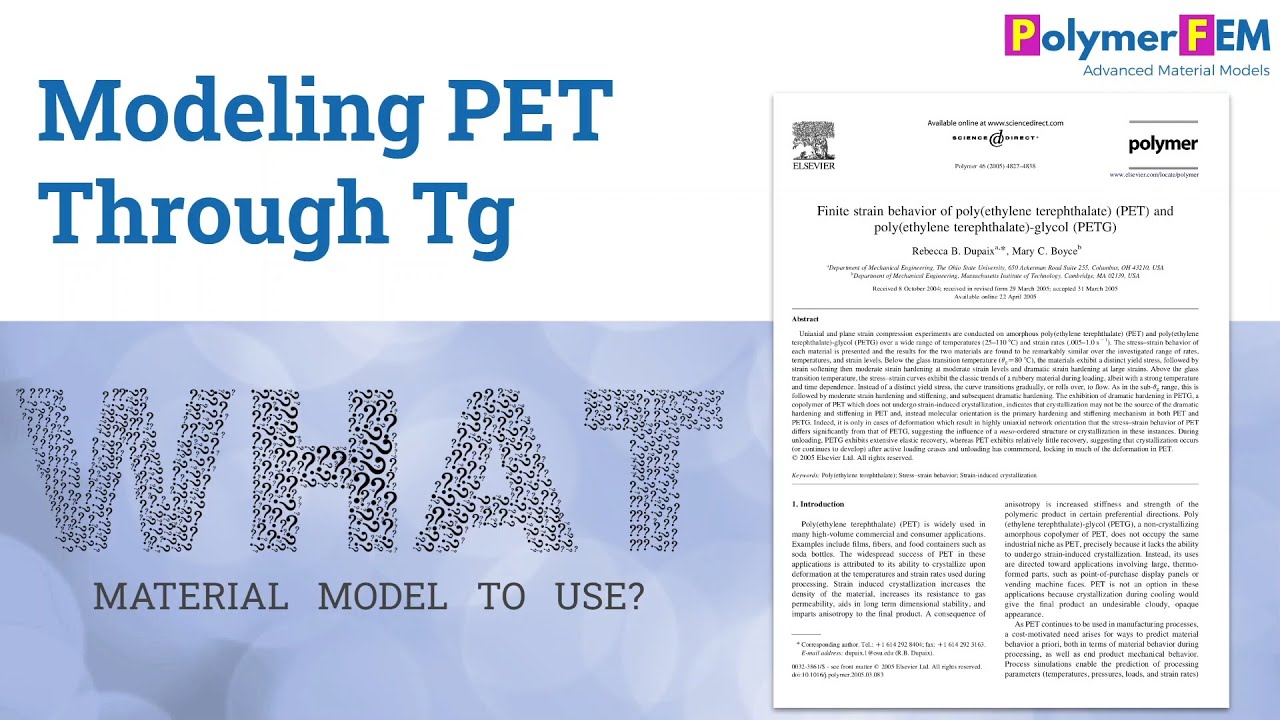 Material Models for Thermoplastics (PETG) Through Tg - YouTube