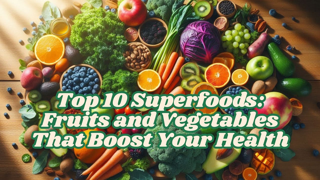 top 10 superfoods fruits and vegetables that boost your health - YouTube