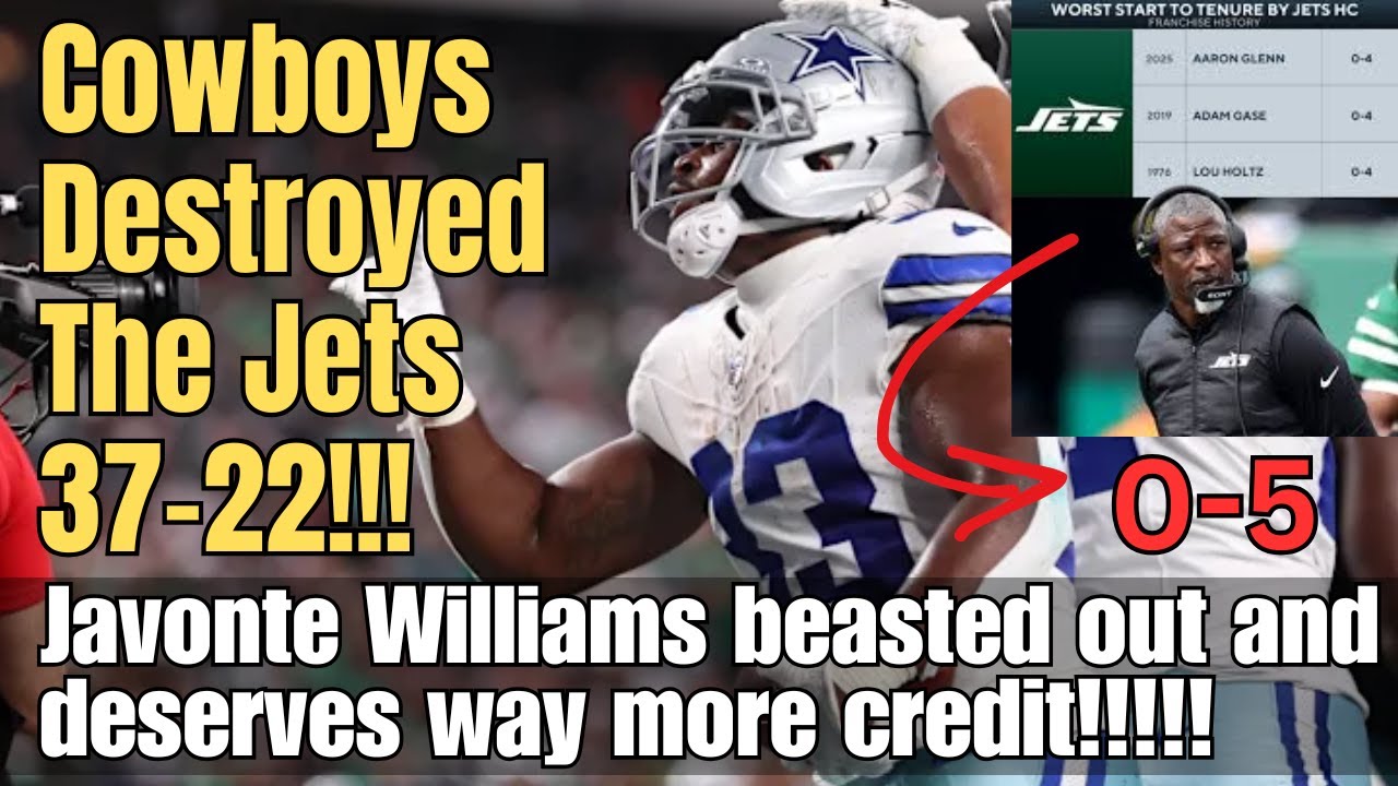 Cowboys Destroy Jets!!! Javonte Williams Beasted Out & Deserves Way ...