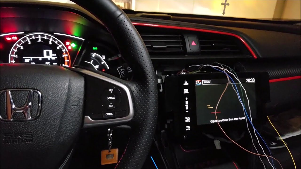 Honda Civic 10th gen lanewatch retrofit diy - YouTube