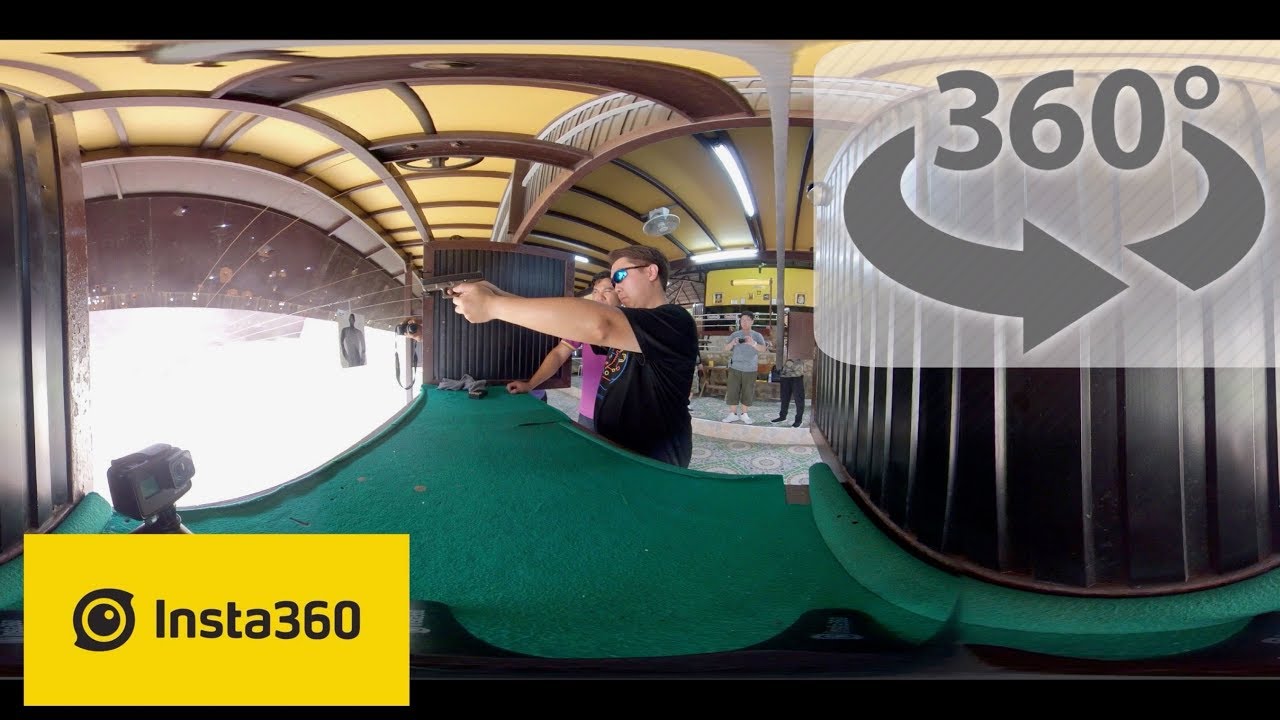 5K 360 movie Gun Training at the Shooting Range 2/2 Thailand Pattaya ...
