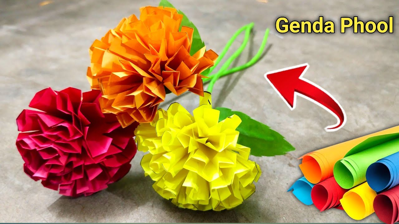 How to make easy Flowers With Pepar || easy and beautiful Craft Idea ...